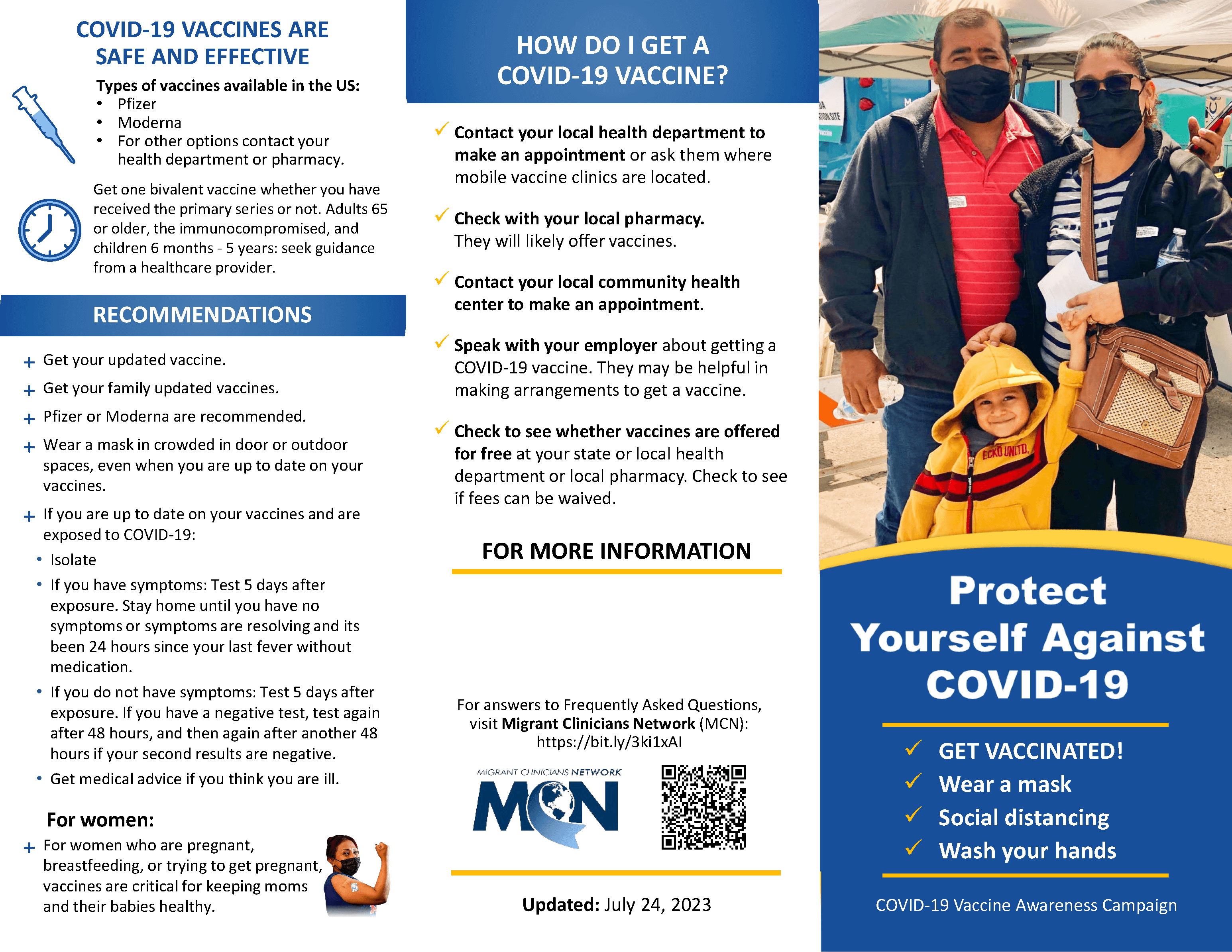 Protect Yourself Against COVID-19 - Brochure Template | Migrant ...